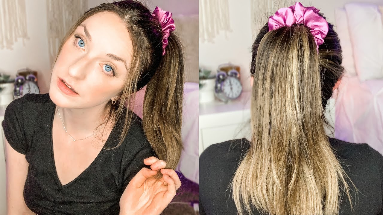 ASMR | ponytail hair play and relaxed hair brushing (no talking) - YouTube