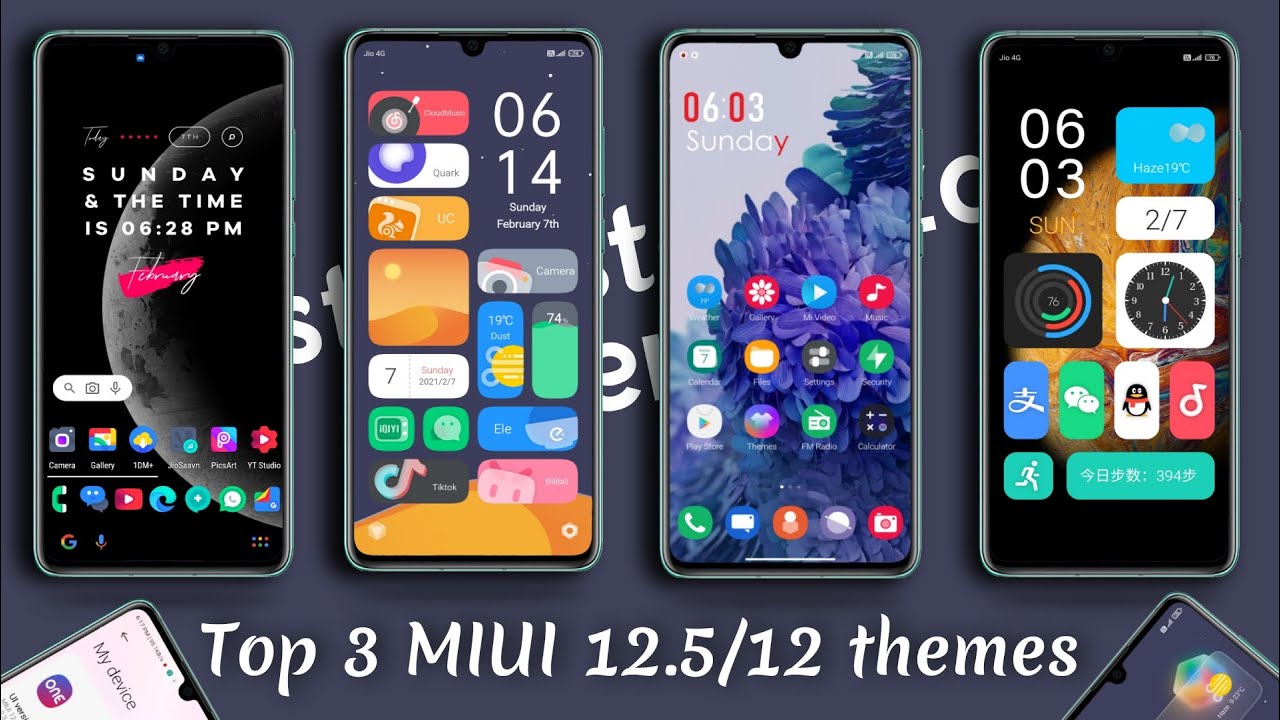 Top 3 MIUI 12.5 Best Customizable Themes | Most Awaited MIUI 12 themes ...