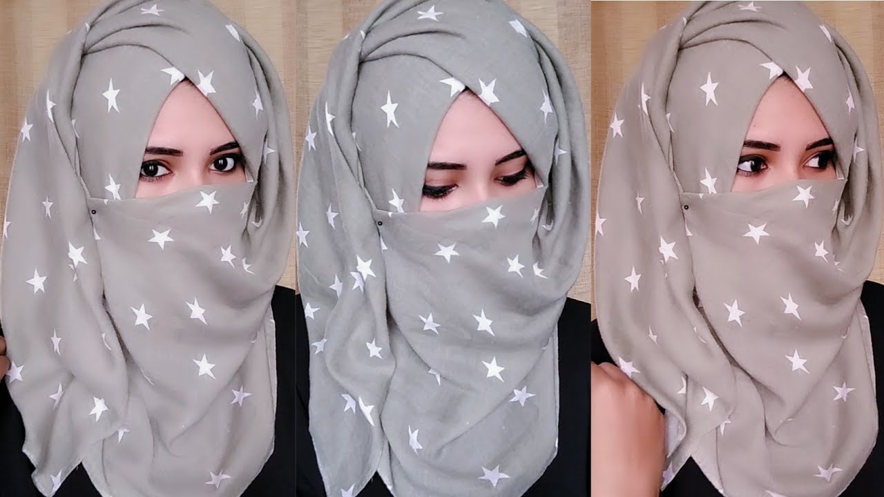 Daily wear easy niqab tutorial - YouTube