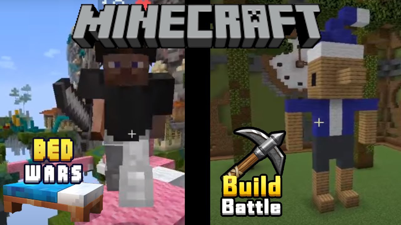 Jogando BedWars e Build Battle no Minecraft - YouTube
