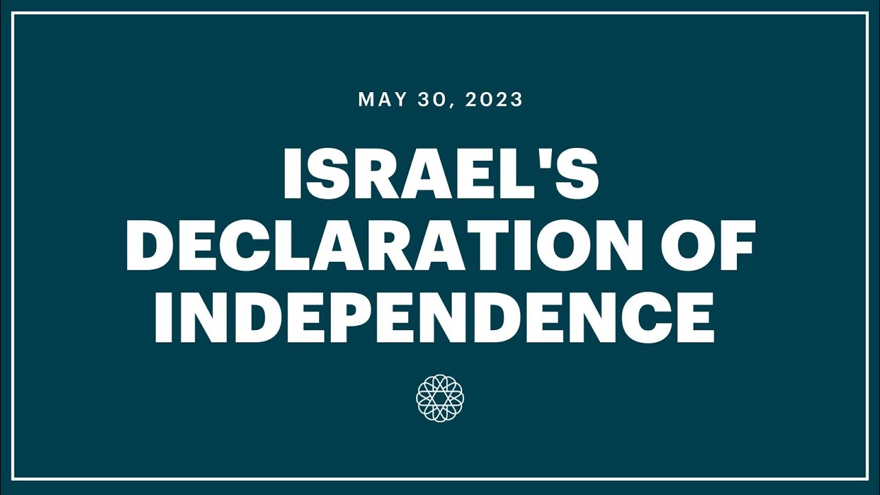 Israel’s Declaration of Independence - YouTube