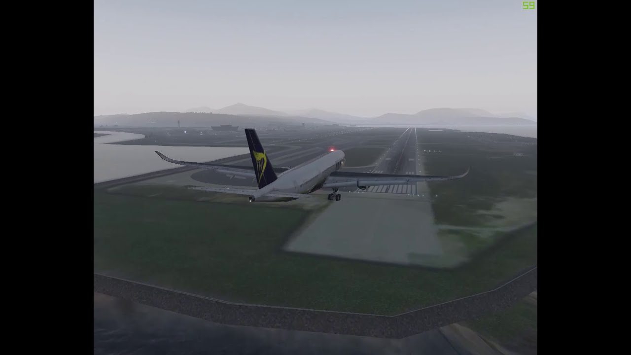 Landing Nice (LFMN) A350-900 Ryanair (XP11) - YouTube