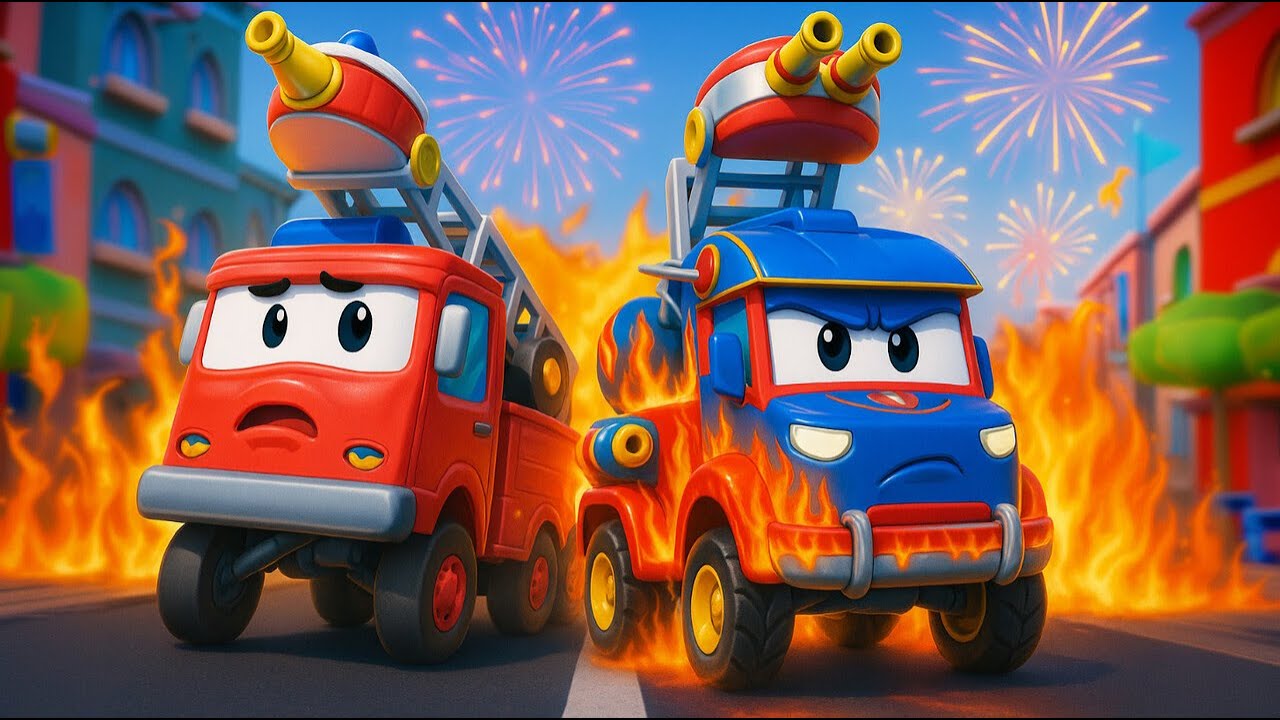 Fire in Car City: Who Did It? 🔥 Fire Trucks Rescue Team | Super Truck ...