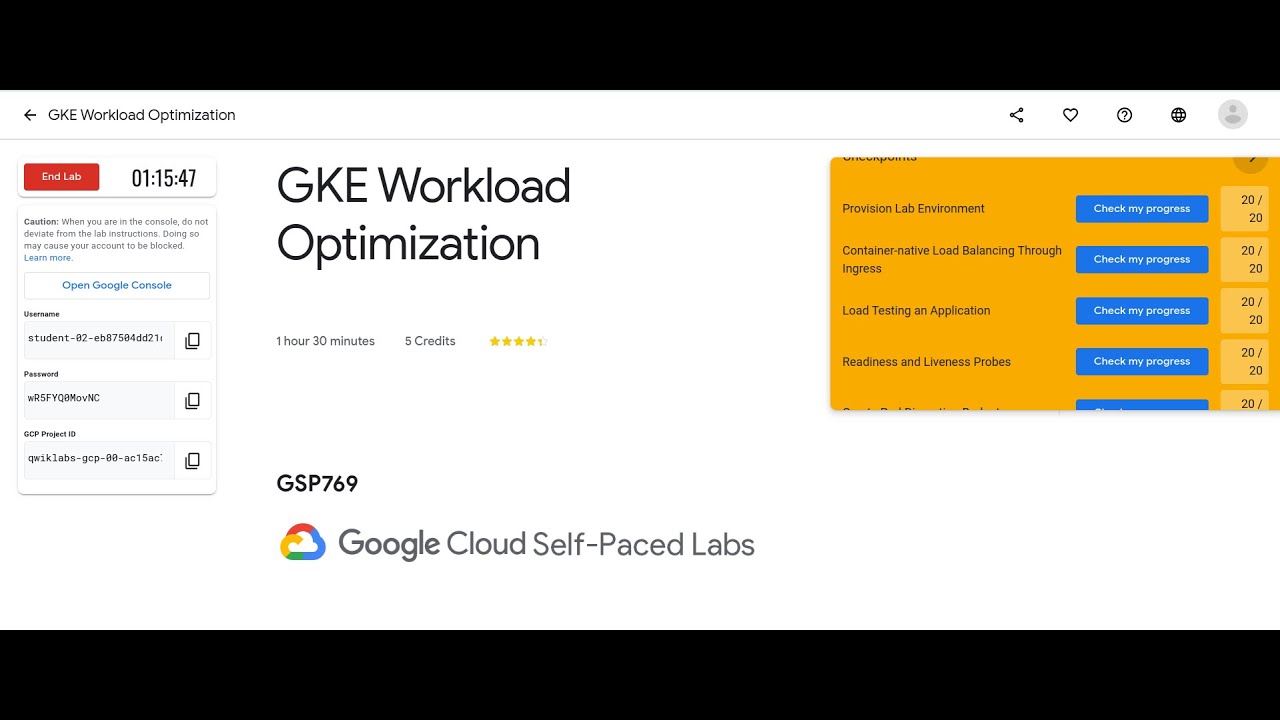 [#NEW] GKE Workload Optimization|| #GCRF || #qwiklabs || #GSP769 || #updated - YouTube