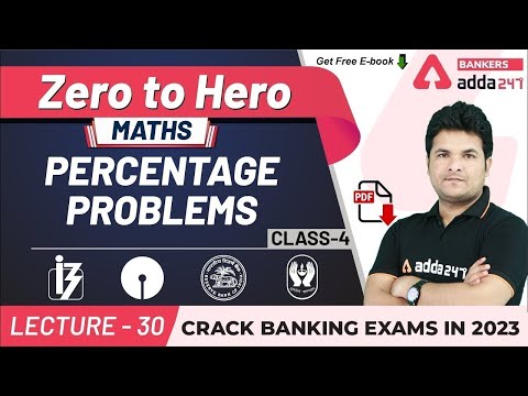 Percentage Problems (Class 4) | Maths | Adda247 Banking Classes | Lec ...