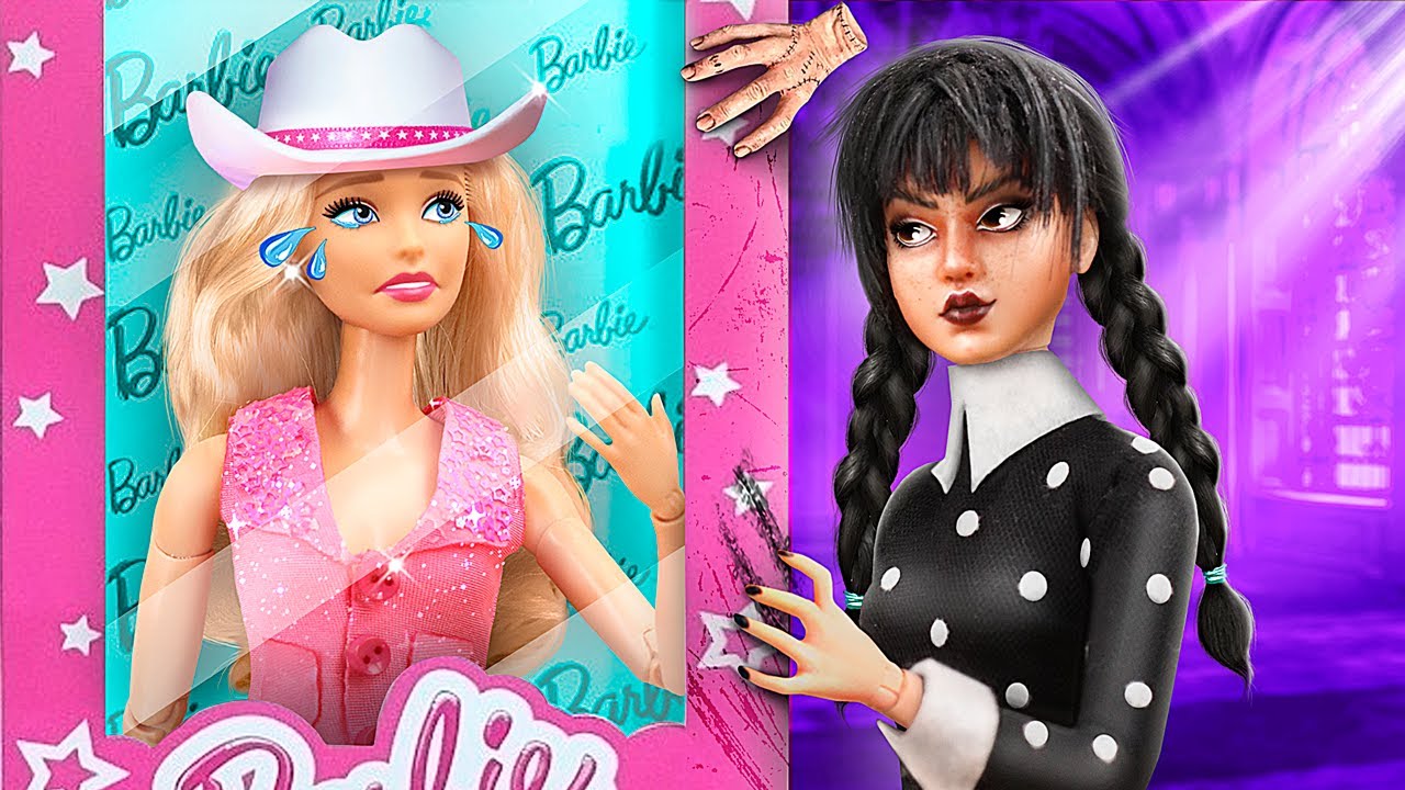 Wednesday Addams i Barbie! 31 Pomysłów Dla Lalek - YouTube