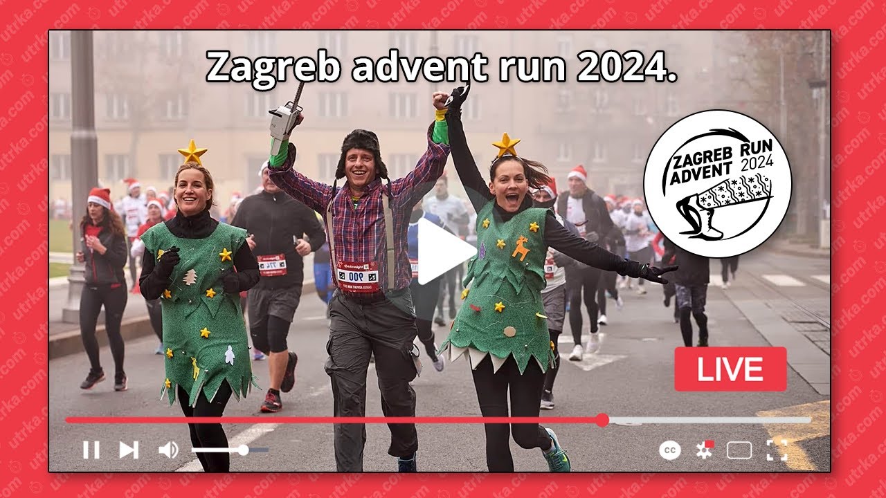 LIVE stream utrke - Zagreb advent run 2024. pt. 1 - YouTube
