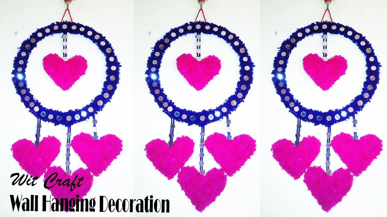DIY! BEAUTIFUL WOOL & PAPER WALL HINGING | HOME DACORATION | WIT CRAFT ...