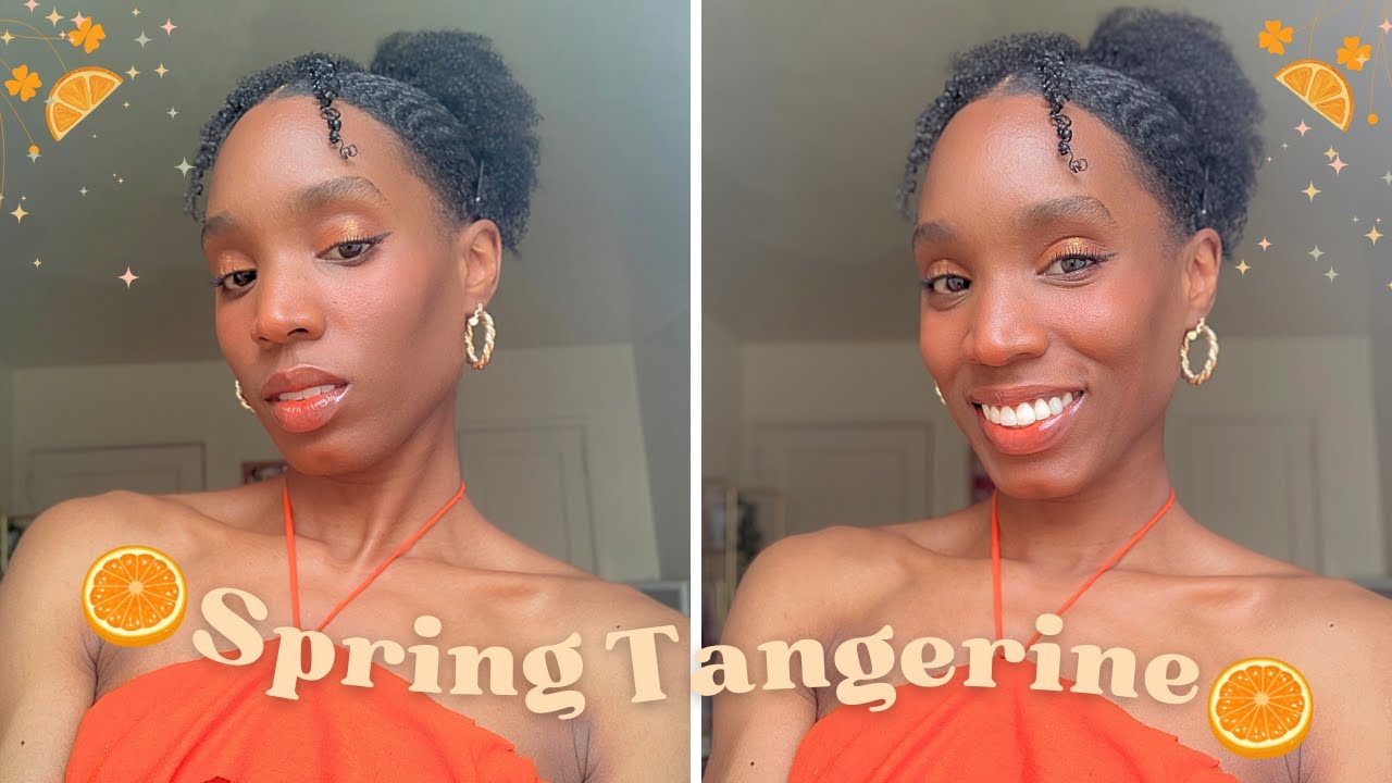 Spring Tangerine 🍊 | Orange makeup for brown skin - YouTube