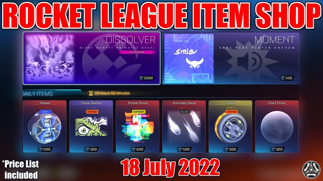 ROCKET LEAGUE ITEM SHOP | JULY-18-2022 | RL Item Shop Today - YouTube