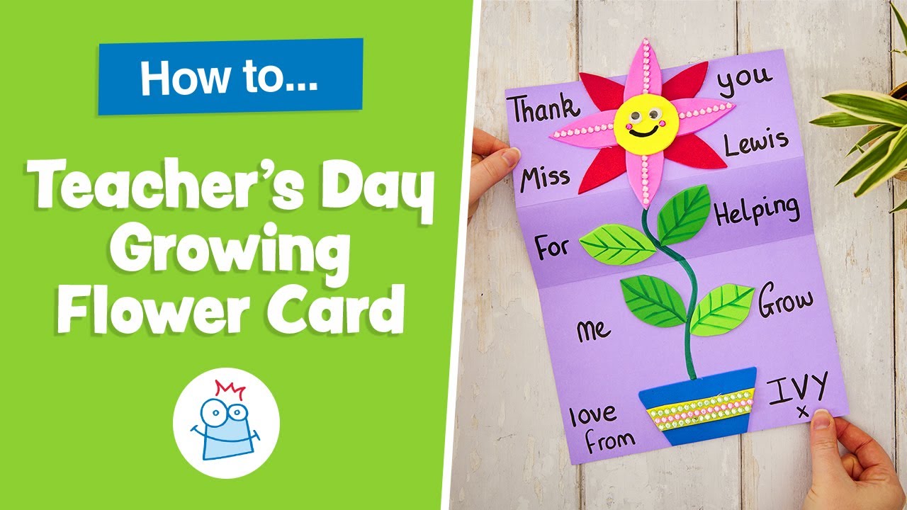 How to make a Teacher's Day Growing Flower Card | Baker Ross - YouTube