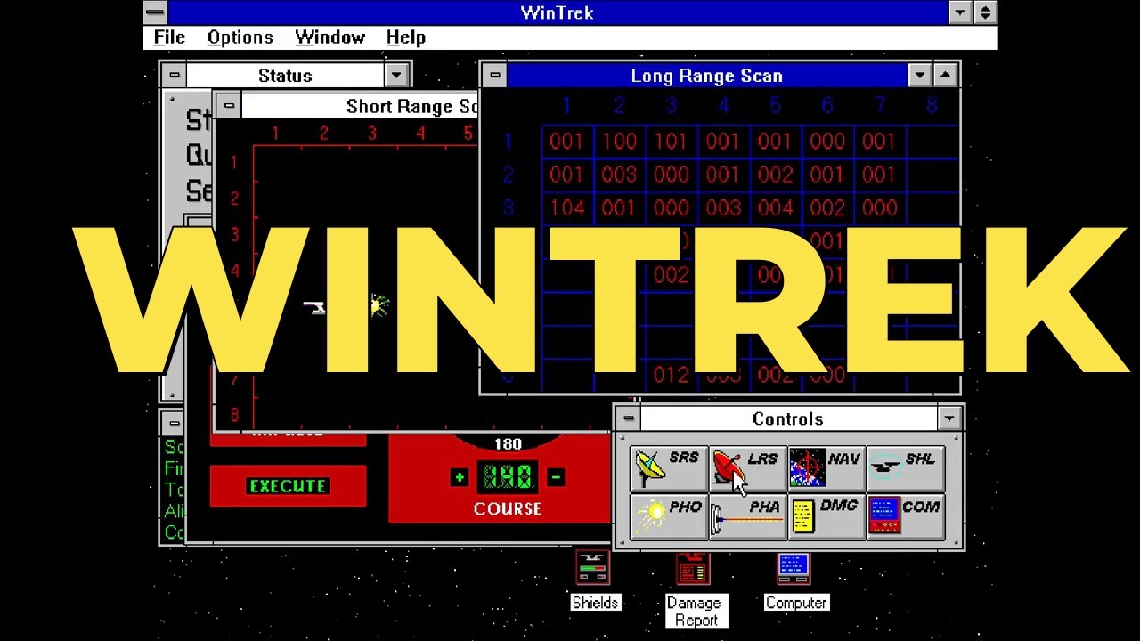 [Win3.1] WINTREK v1.4 (1992), A Star Trek game written for Window 3.1 ...