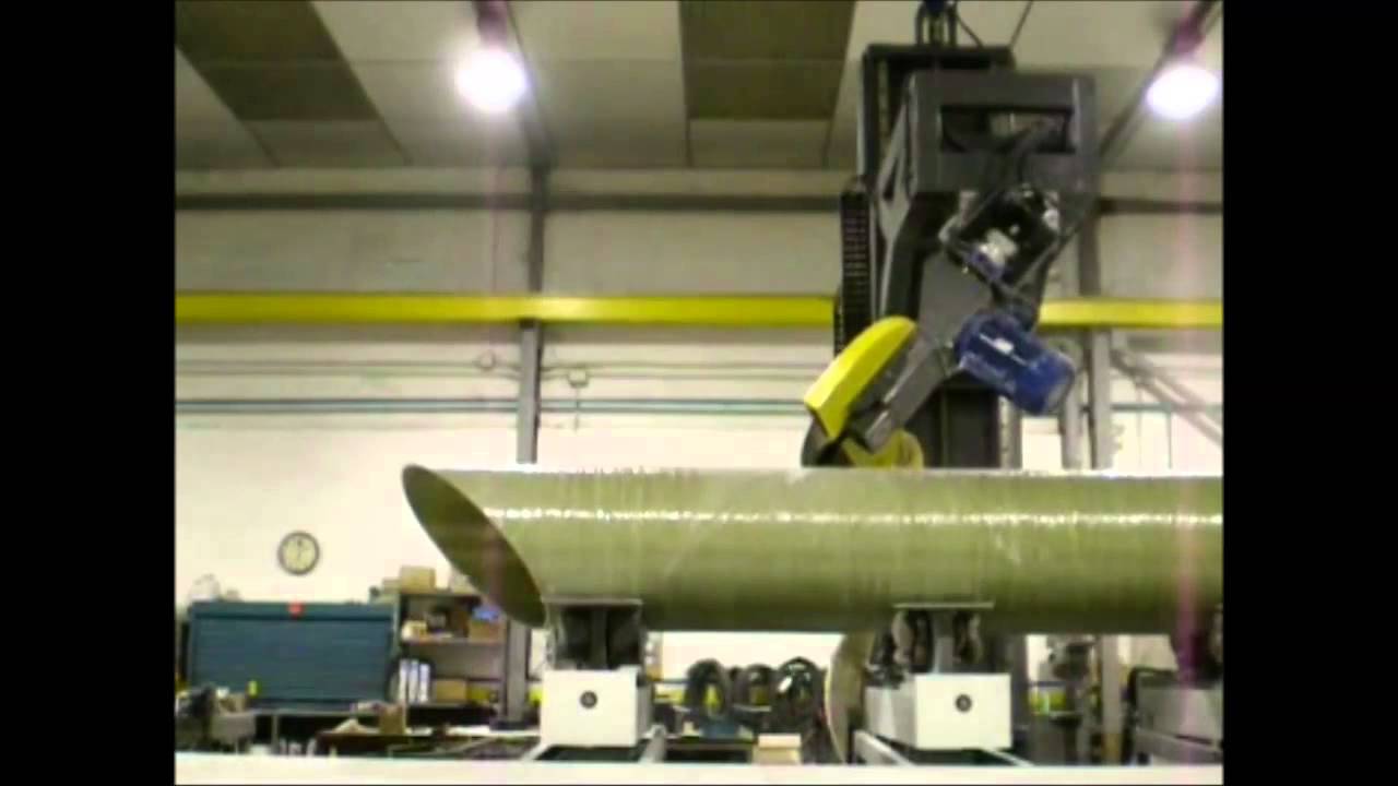 maquina de calibrado y corte PRFV - YouTube