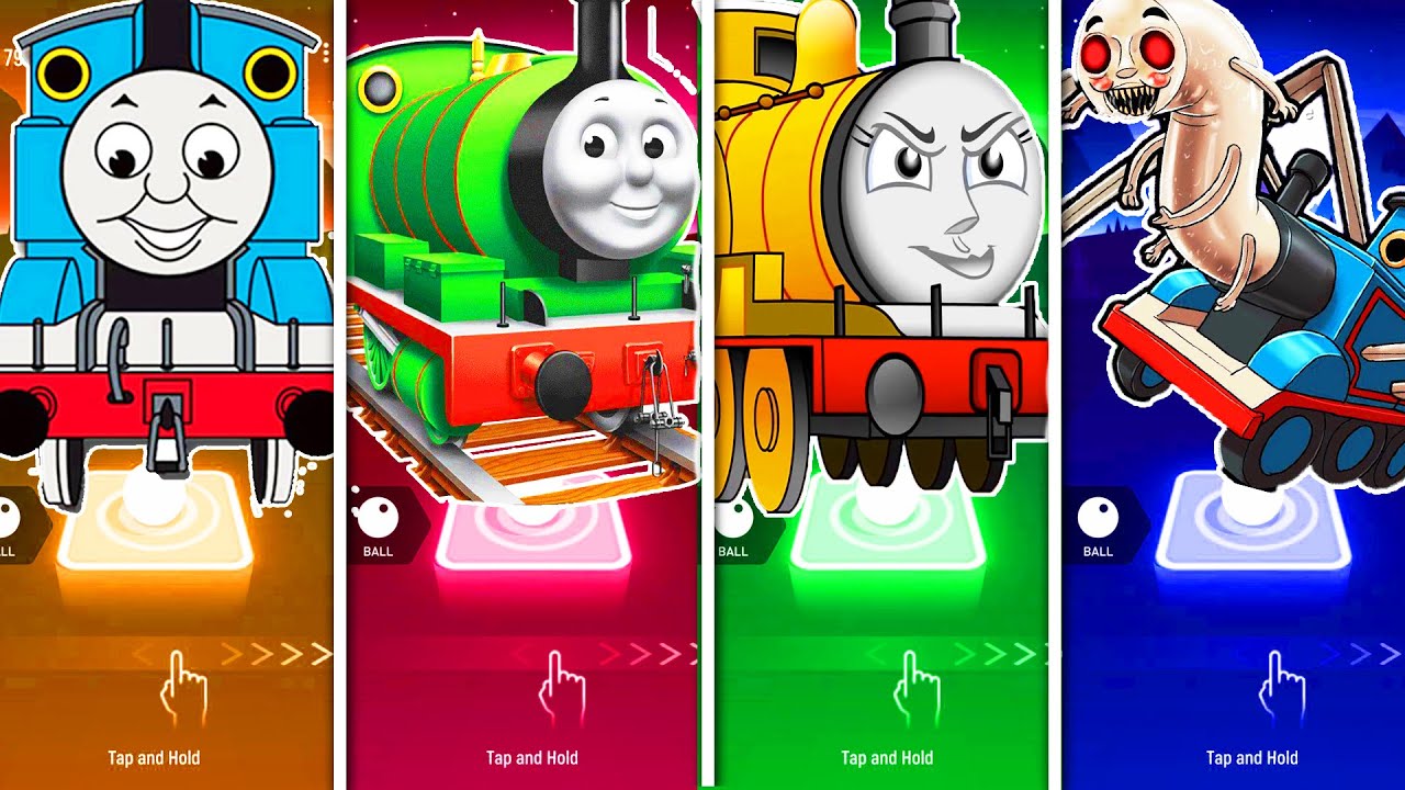 THOMAS THE TRAIN 🆚 GREEN THOMAS 🆚 YELLOW THOMAS 🆚 SPIDER THOMAS \ Tiles ...