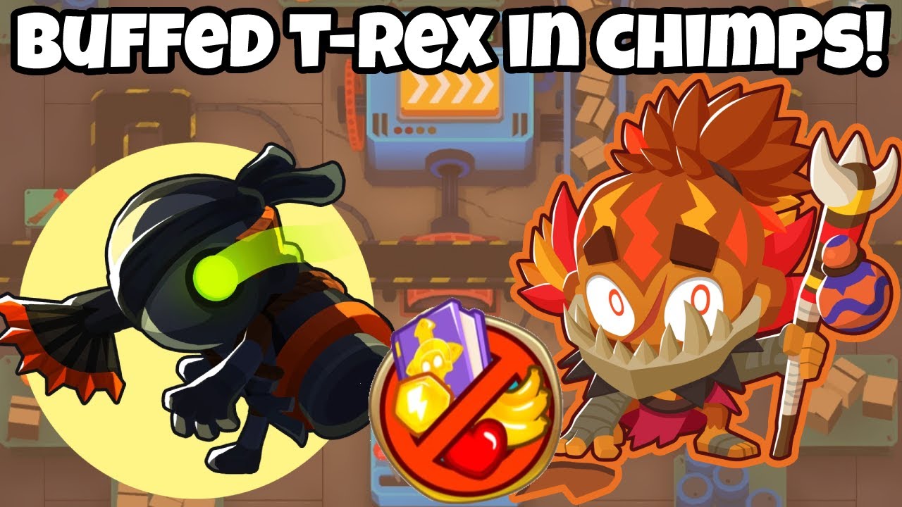 Workshop Chimps with Buffed T-Rex and Grand Saboteur! - Bloons TD 6 ...