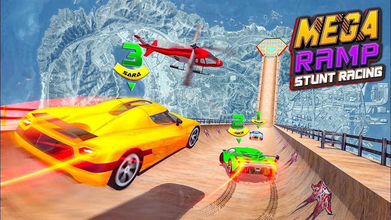 Extreme Mega Ramps Car Stunts Driving - Impossible Sports Car Racing 3D ...