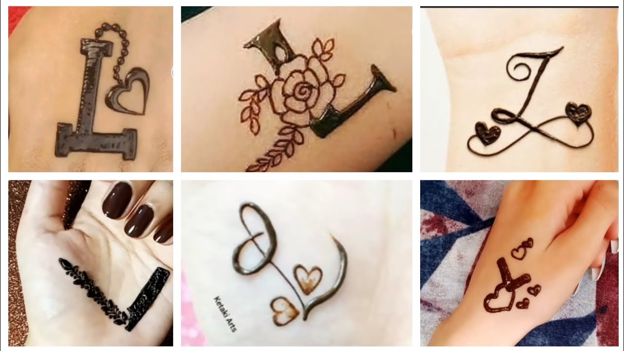 "L Alphabet Mehndi Designs " - YouTube