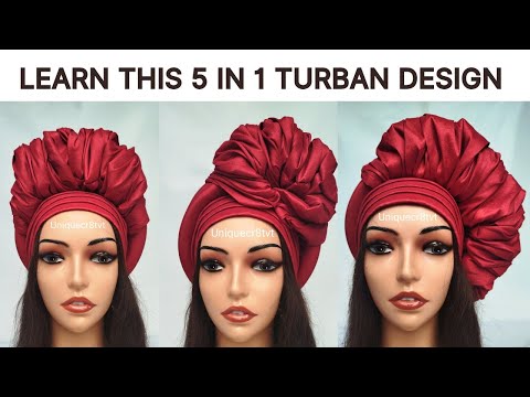 How to make 5in1 Ruffles Turban #turbantutorial #turban #trending #headgear