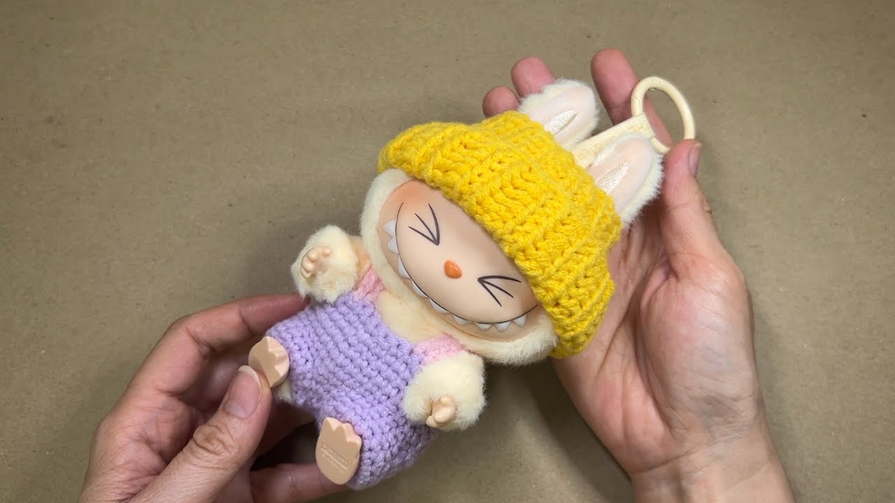 How to crochet hat for Labubu, crochet Labubu’s hat - YouTube