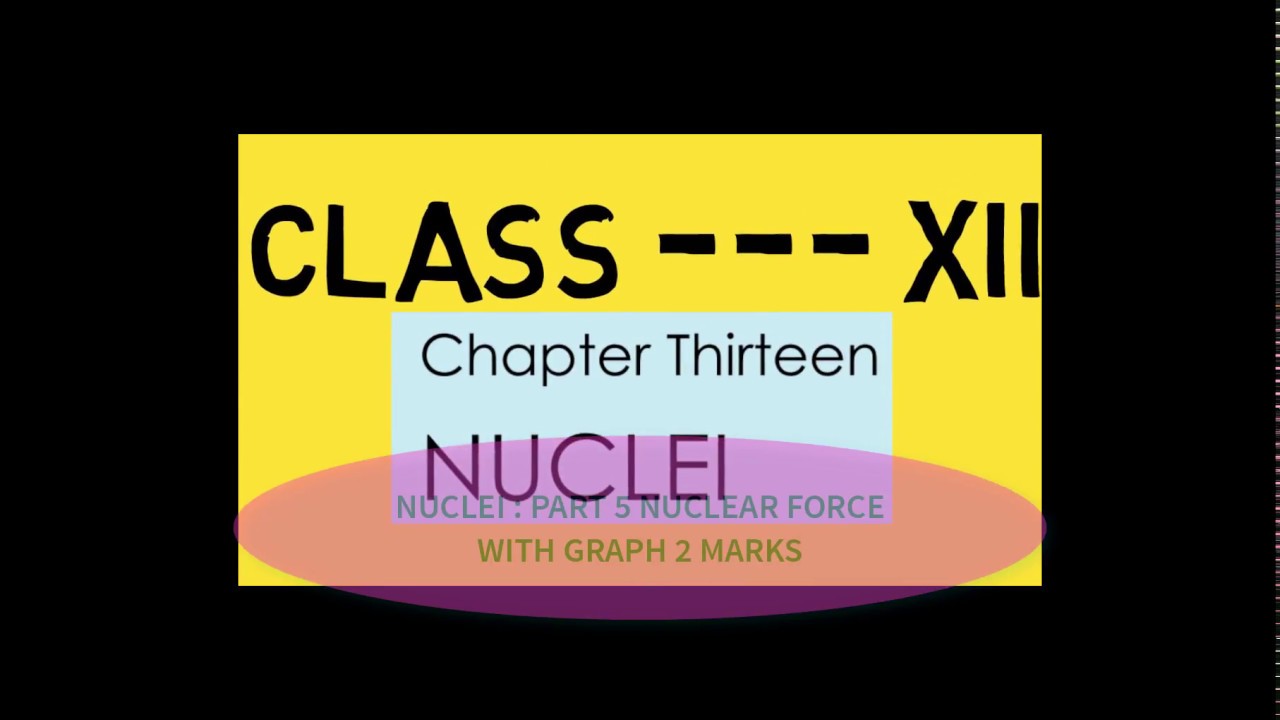 CLASS 12 PHYSICS NUCLEI PART 5 NUCLEAR FORCE - YouTube