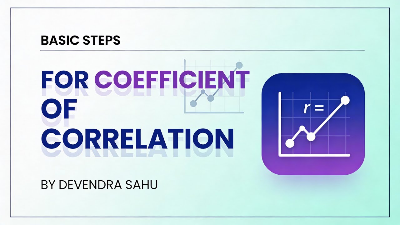 COEFFICIENT OF CORRELATION STEPS - YouTube