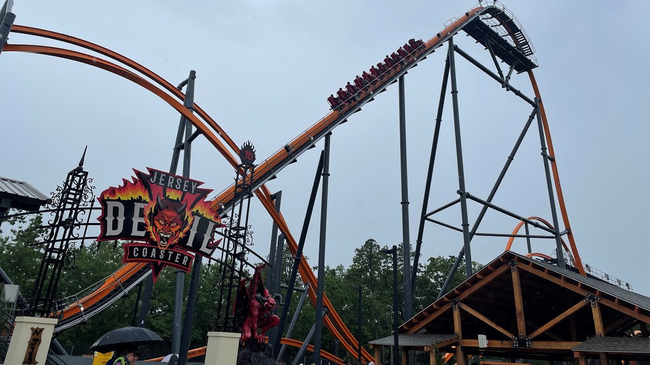First Ride on Jersey Devil Coaster- Six Flags Great Adventure 6/11/2021 ...