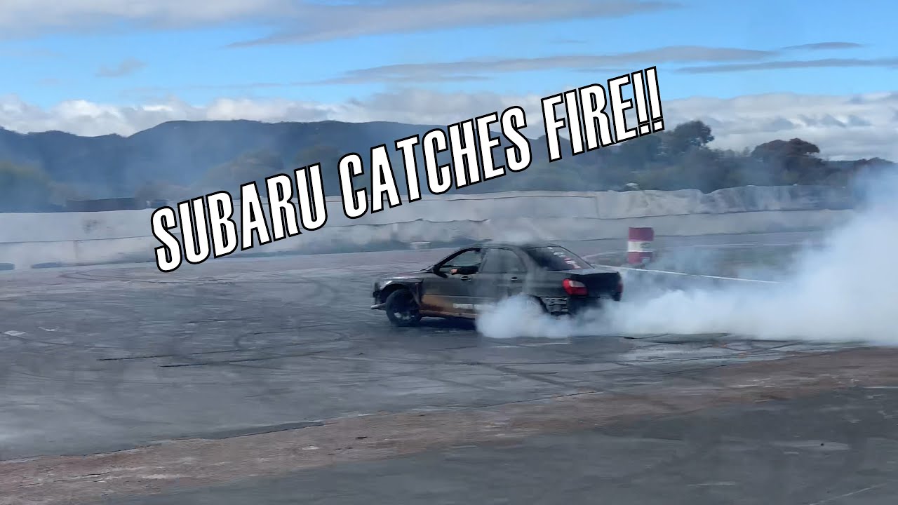 Can a Subaru drift?! *IT CAUGHT FIRE* - YouTube