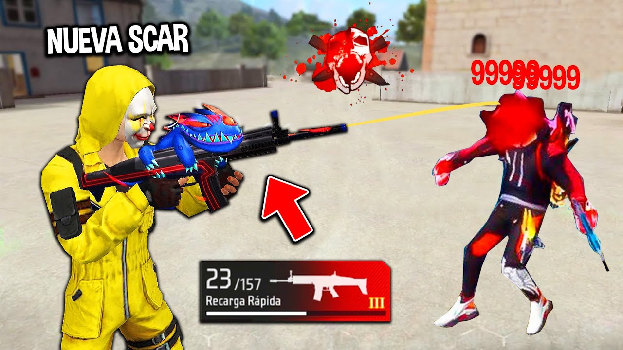 LA NUEVA SCAR CON SUS 3 CHIPS ESTÁ ROTISIMA 😱 FREE FIRE - YouTube
