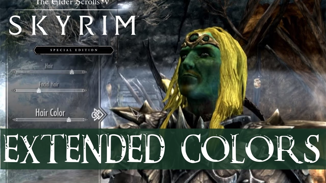 Skyrim - Extended Slider Colors - Make Unique-looking Characters - YouTube