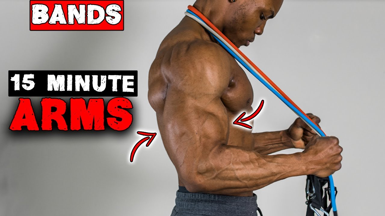 15 MINUTE ARMS WORKOUT WITH FITBEAST RESISTANCE BAND - YouTube