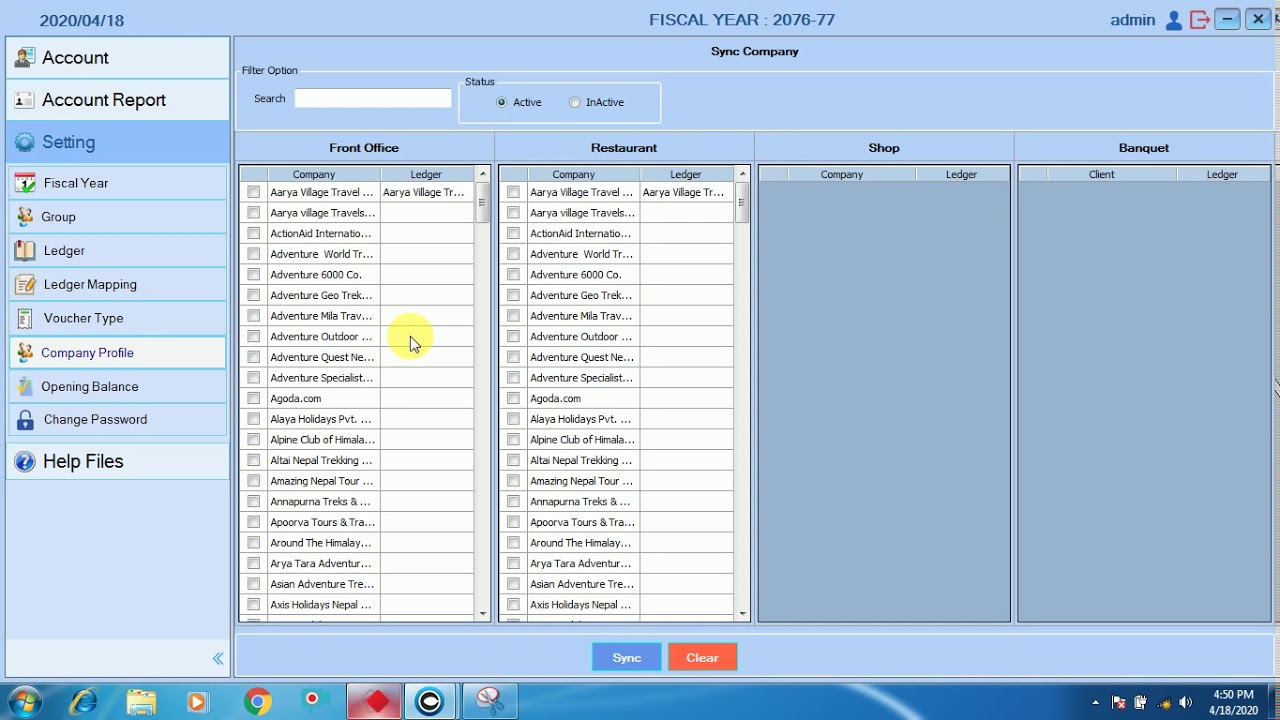 How to map Ledger of company or creditor of all module from one place ...