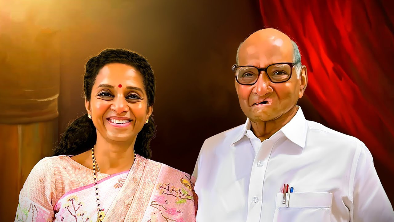 Sharad Pawar and Supriya Sule digital painting in Photoshop - YouTube