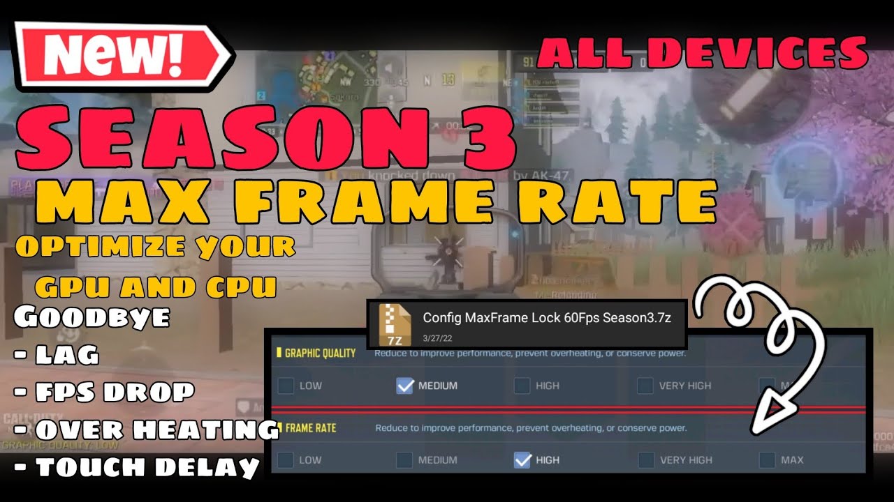 *NEW* MAX FRAME RATE IN COD MOBILE SEASON 3 | LOW END DEVICES MP/BR 100 ...