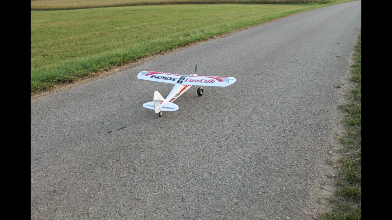 Multiplex FunCub - MPX RC Plane Test Flying maiden flight RC airplane ...