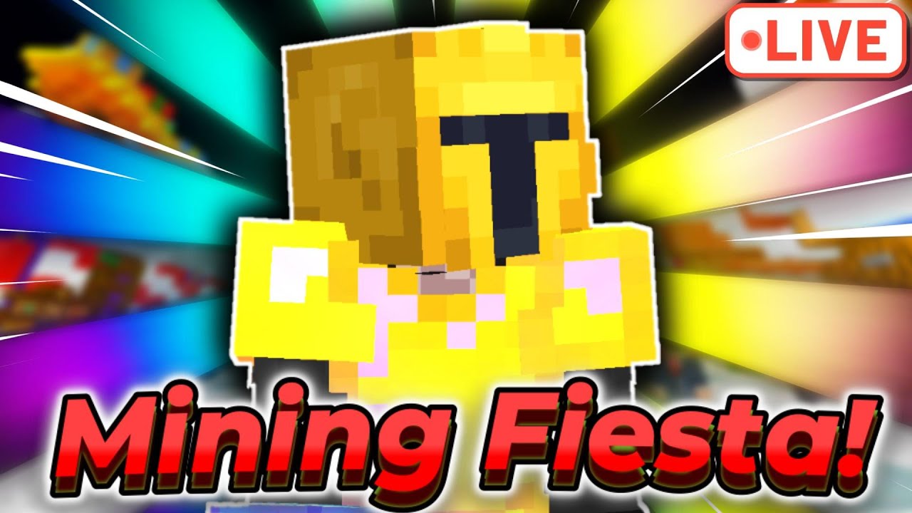 🔴 DOUBLE Mining Fiesta Time! (Level 525) 🔴 Hypixel SkyBlock LIVE - YouTube