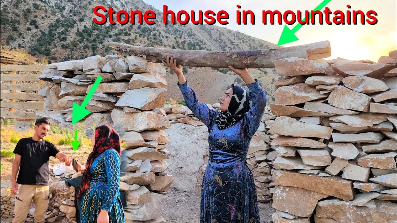 Pregnant woman races against time to build roof for her house before ...