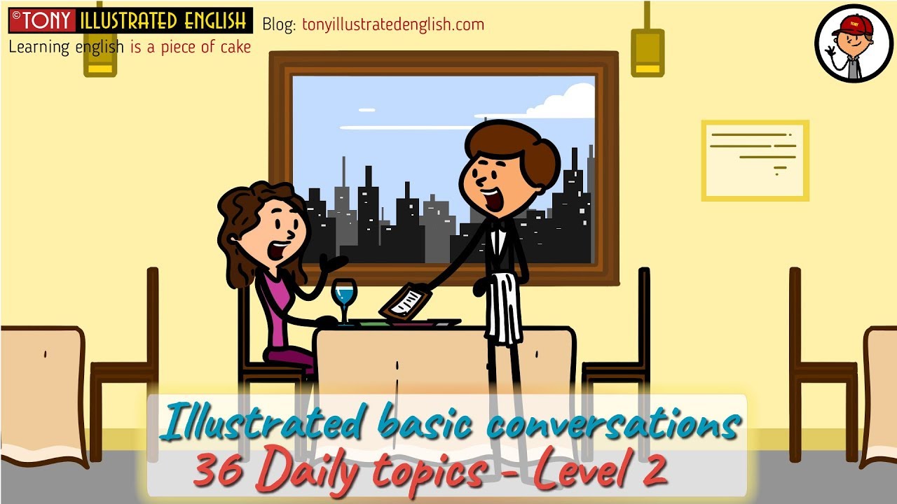 English for Beginners: Illustrated Basic Conversations | 36 Daily ...