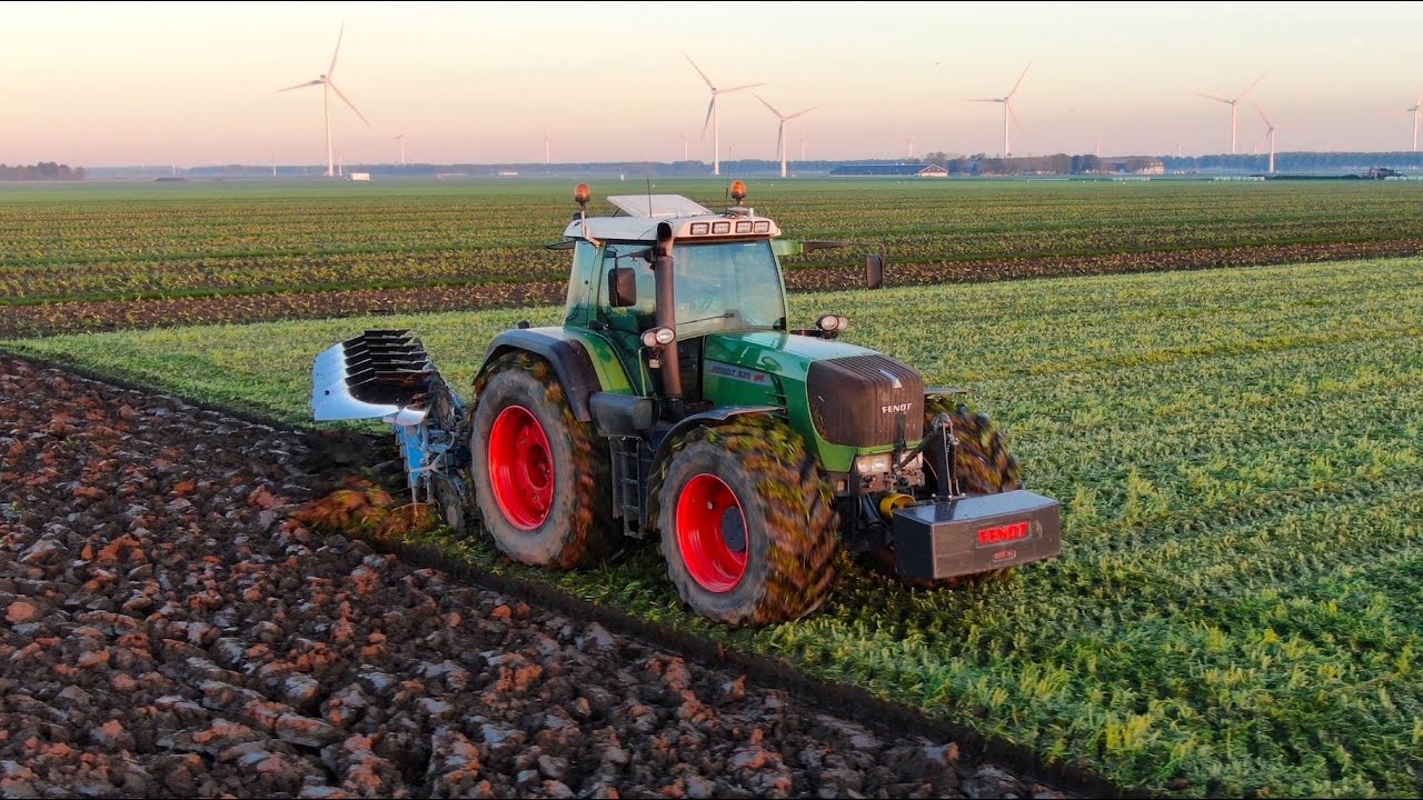Ploughing into the Sunset w/ Fendt 920 vario and 6 furrow Lemken Juwel ...