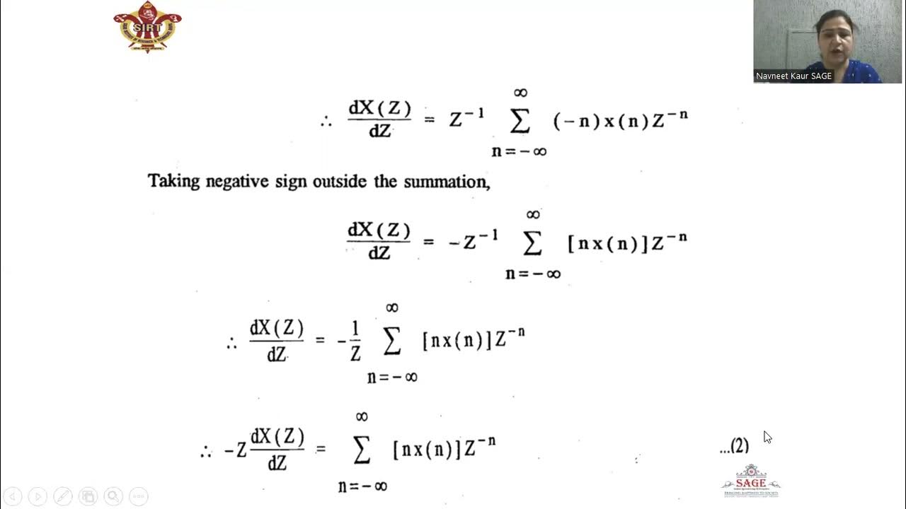 PROPERTIES OF Z TRANSFORM PART 2- TIME REVERSAL, DIFFERENTIATION, CONVOLUTION PROPERTY - YouTube