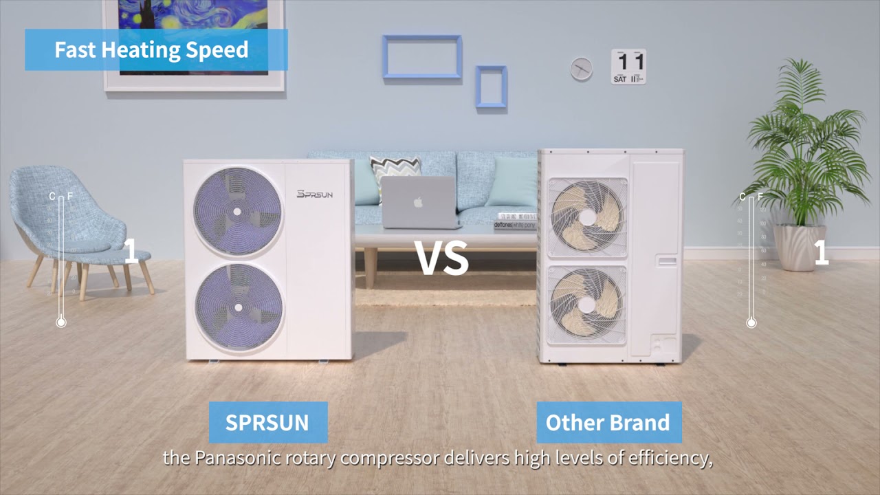 SPRSUN ERP A+++ DC Inverter Heat Pumps - YouTube