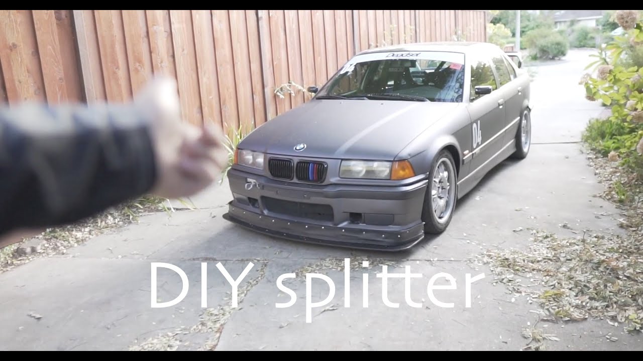 DIY Splitter and Air Dam - e36 m3 - YouTube