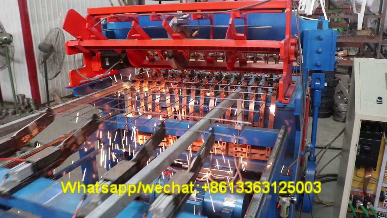 Water cooling transformer Welded Wire Mesh Panel Machine - YouTube
