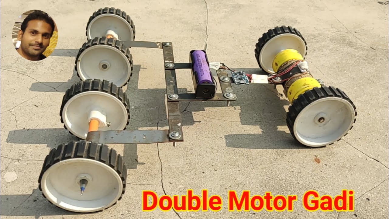 How to make double motor hunter gadi // Toy hunter gadi banane ka ...