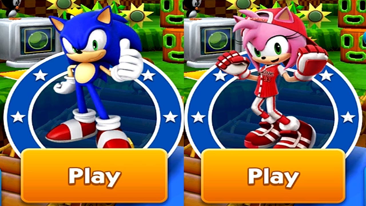Sonic Dash Sonic VS All-Star Amy Gameplay (iOS, Android) Part 1 - YouTube
