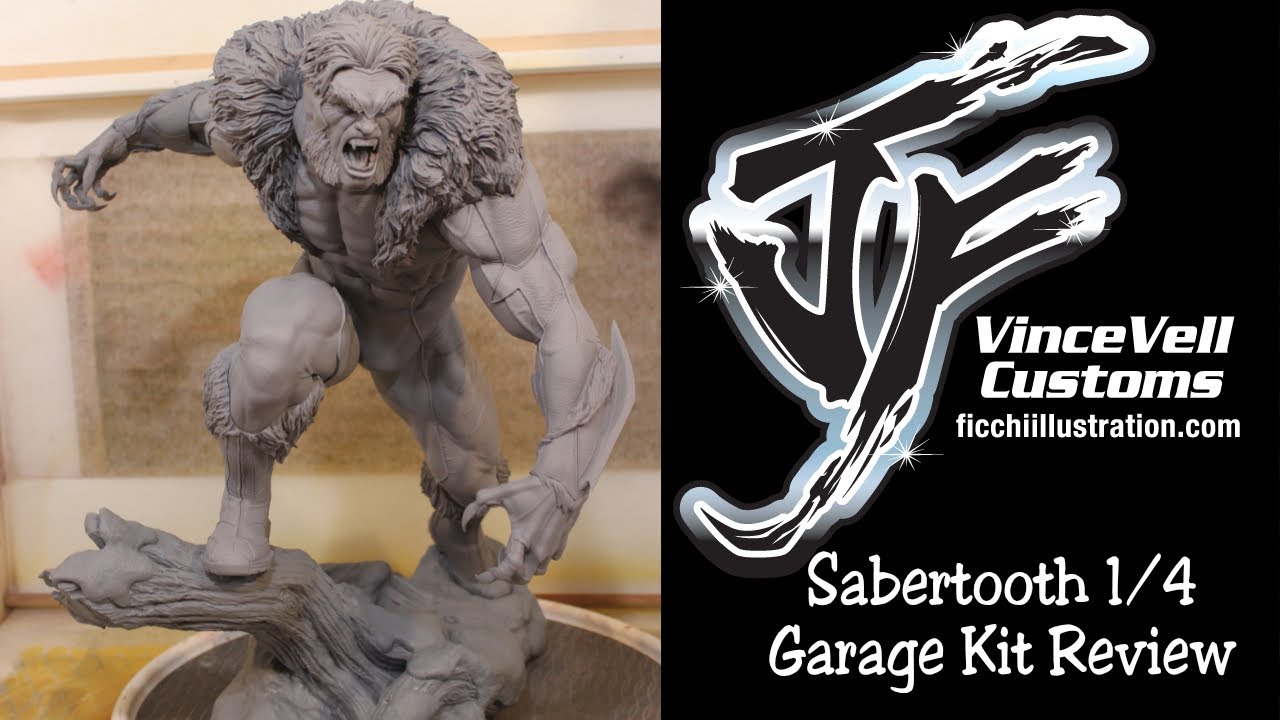 Sabertooth 1:4 Statue Garage Kit Review - YouTube