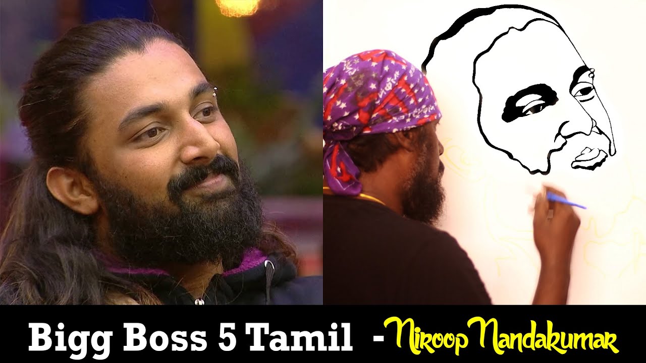 How to Draw Niroop Nandakumar Bigg Boss 5 Tamil Indian Actor and Model ...