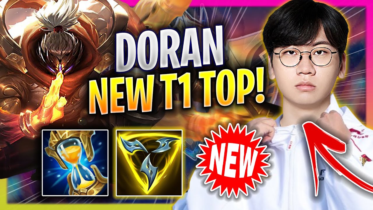 T1 DORAN NEW TOPLINE FOR T1! - T1 Doran Plays Jax TOP vs Yone! | Season 2024 - YouTube