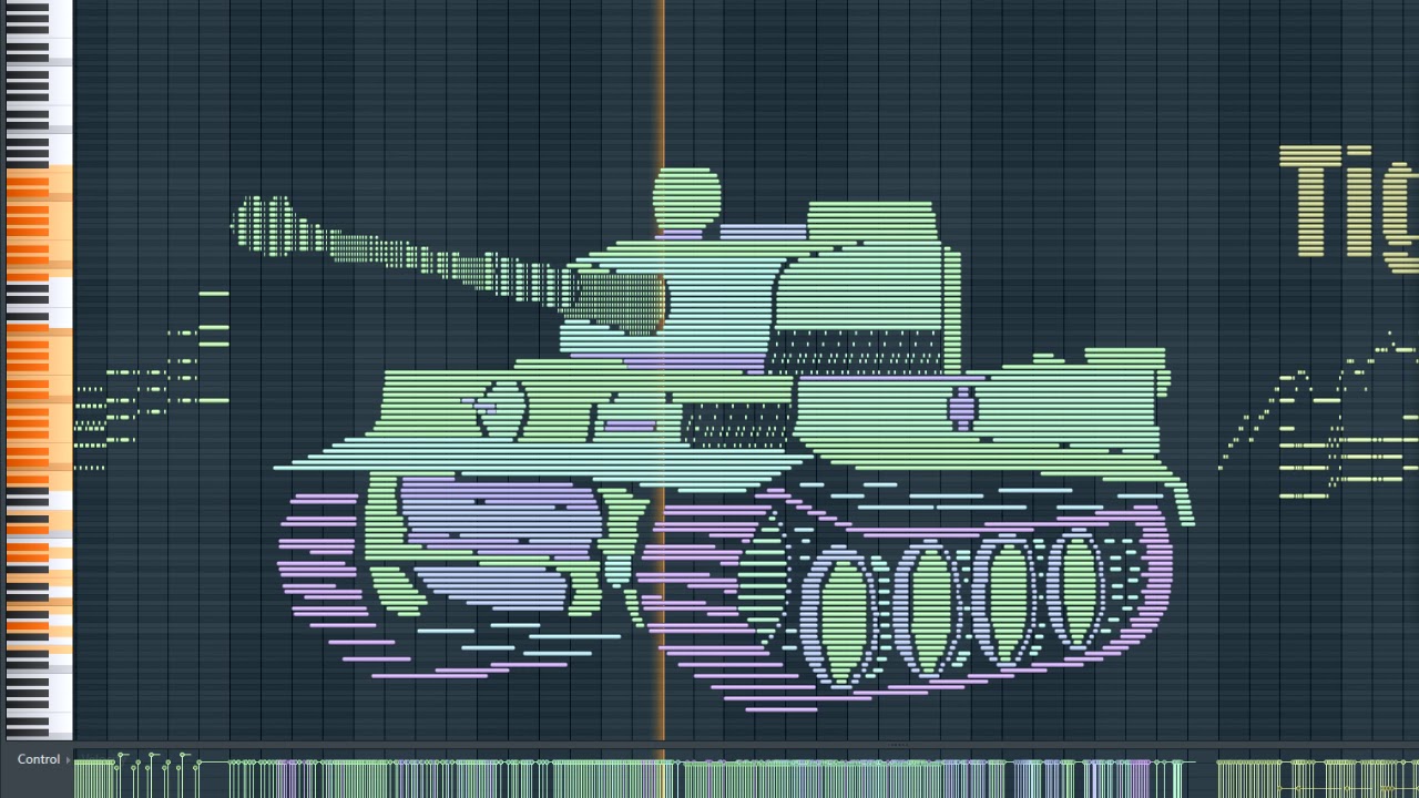 A Tiger Tank Drives onto Piano - Musical Tank Midi Art - Tiger I 1942 ...