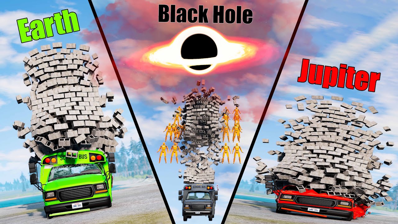 Gravity Difference #10 - Earth, Pluto, Jupiter, Mars, Black Hole ...