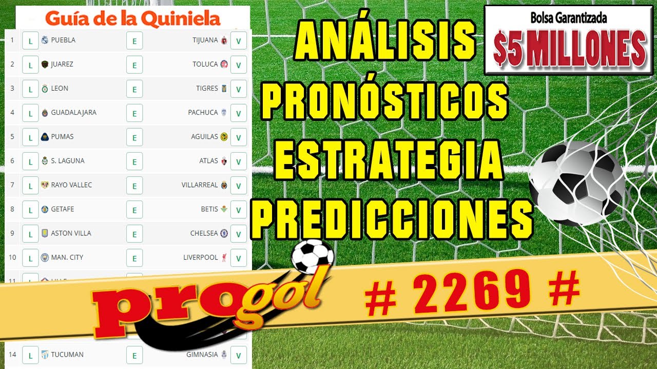 PROGOL 2269 Análisis completo Pronósticos de esta semana 🚀 - YouTube